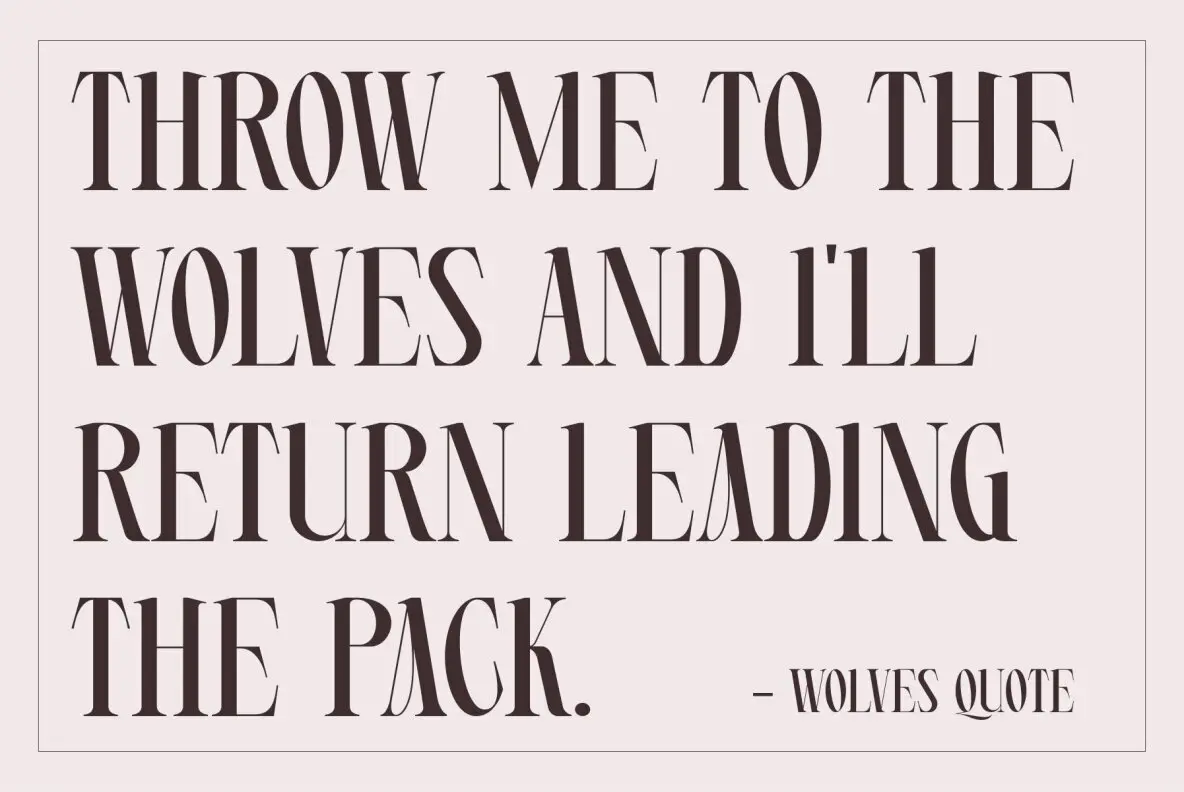 WOLVES Font - YouWorkForThem