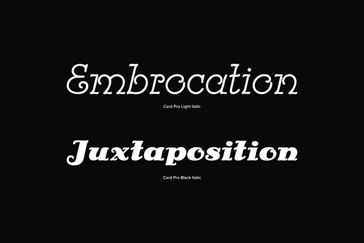 Card Pro Font - YouWorkForThem