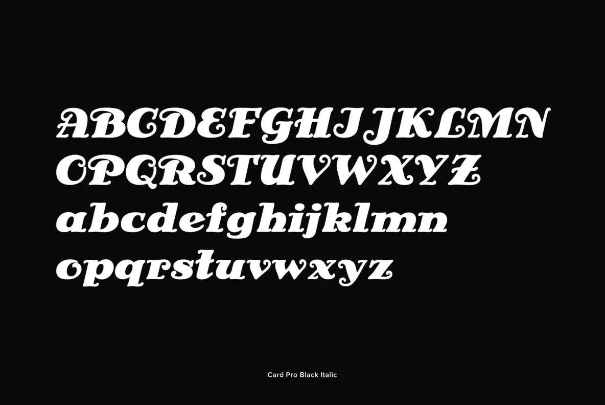 Card Pro Font - YouWorkForThem