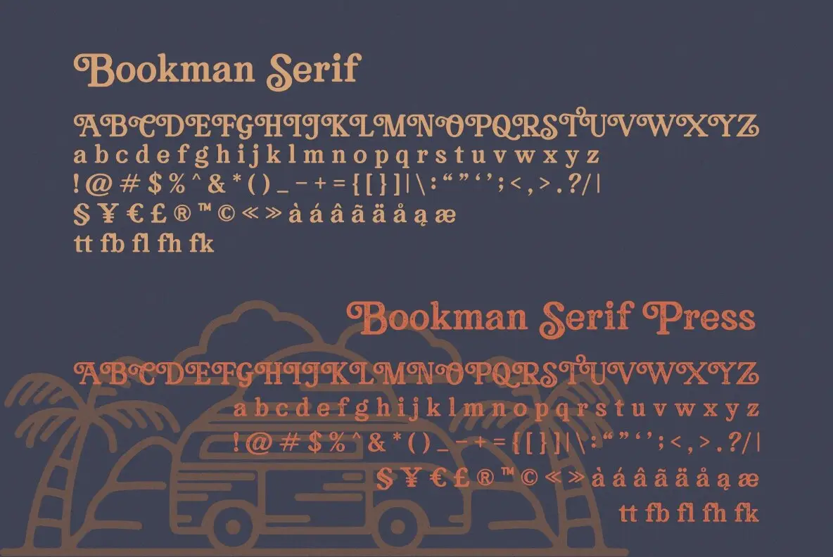 Bookman Font - YouWorkForThem