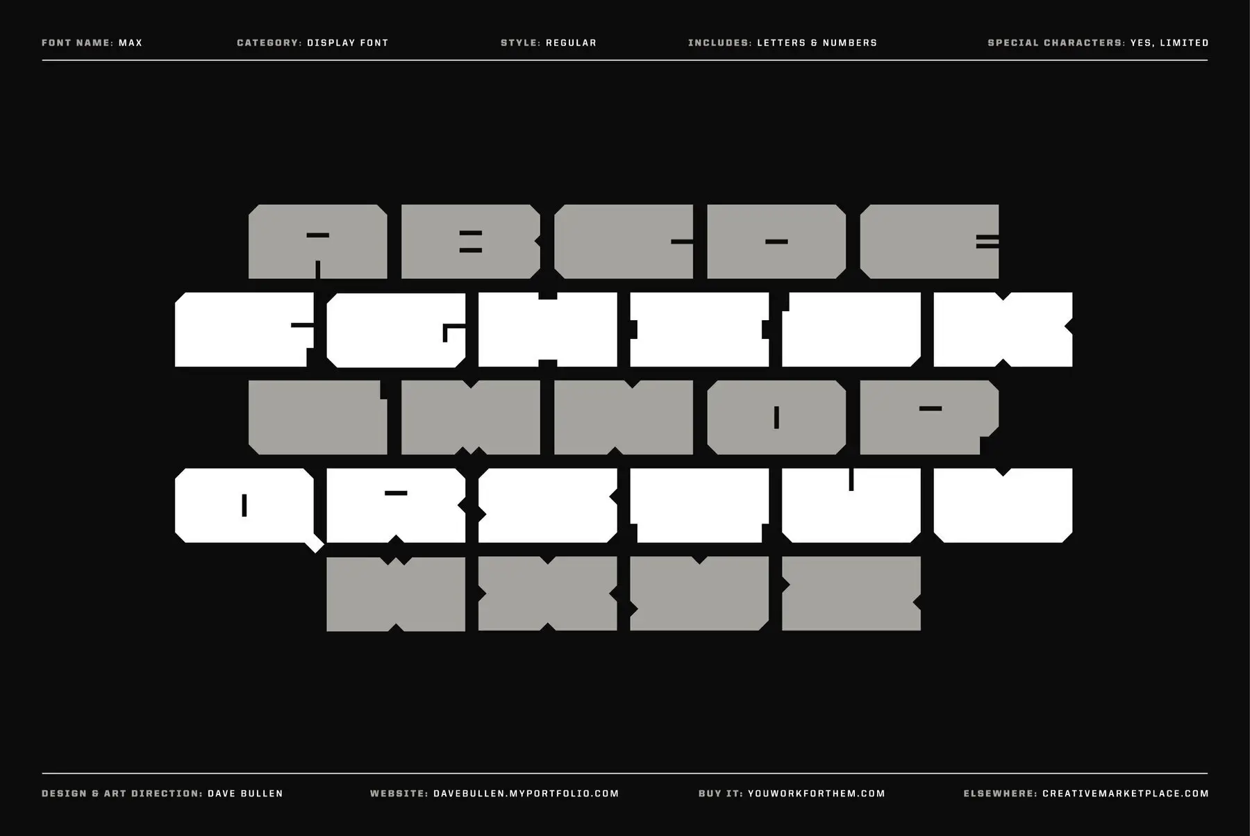 MAX Font - YouWorkForThem