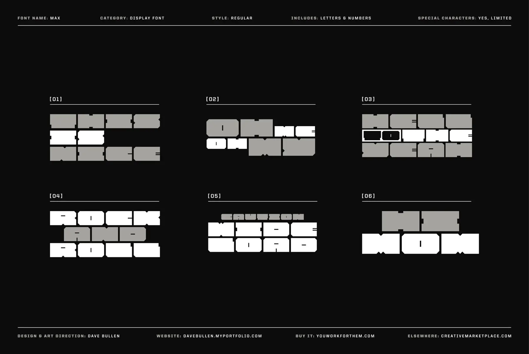 MAX Font - YouWorkForThem