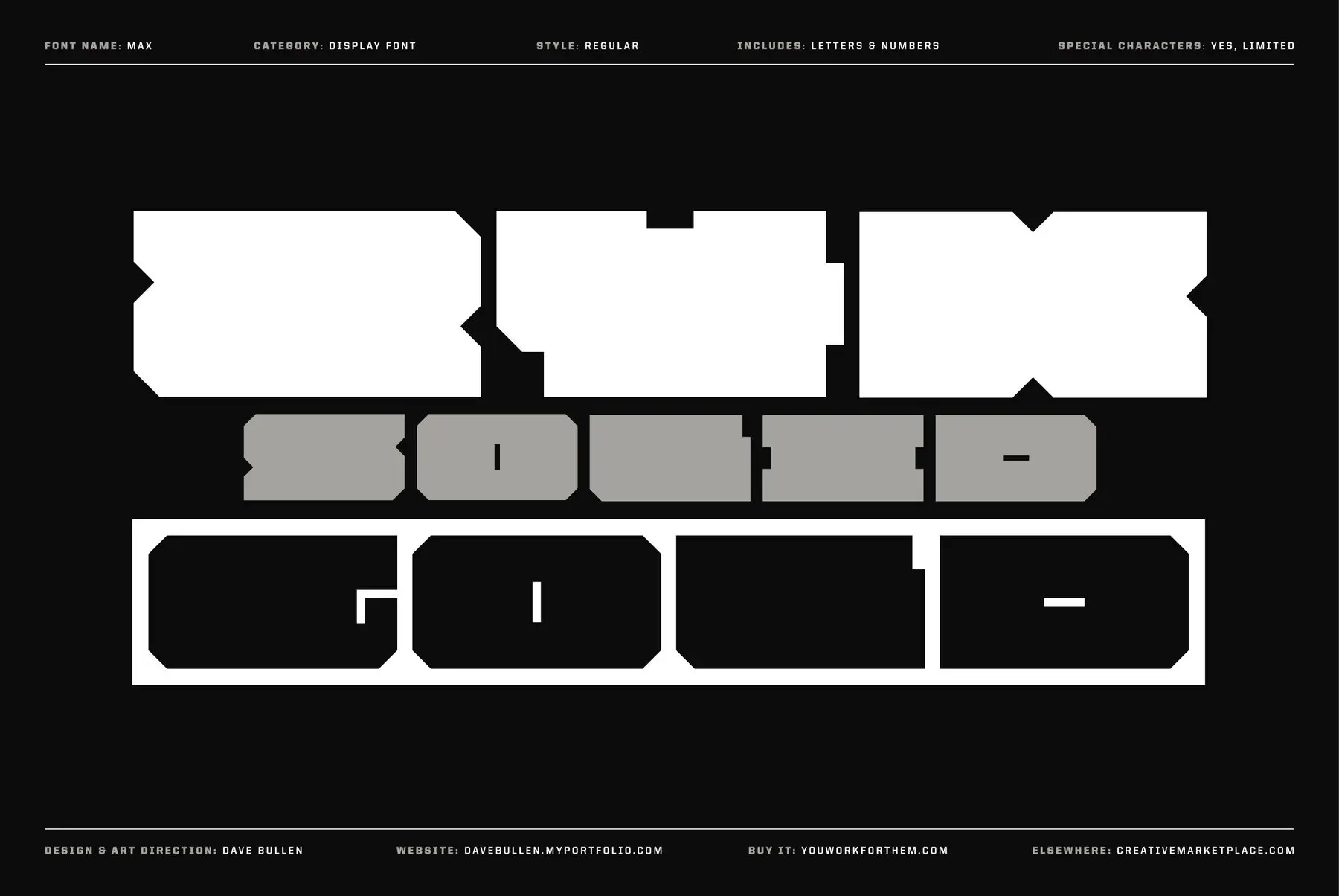 MAX Font - YouWorkForThem