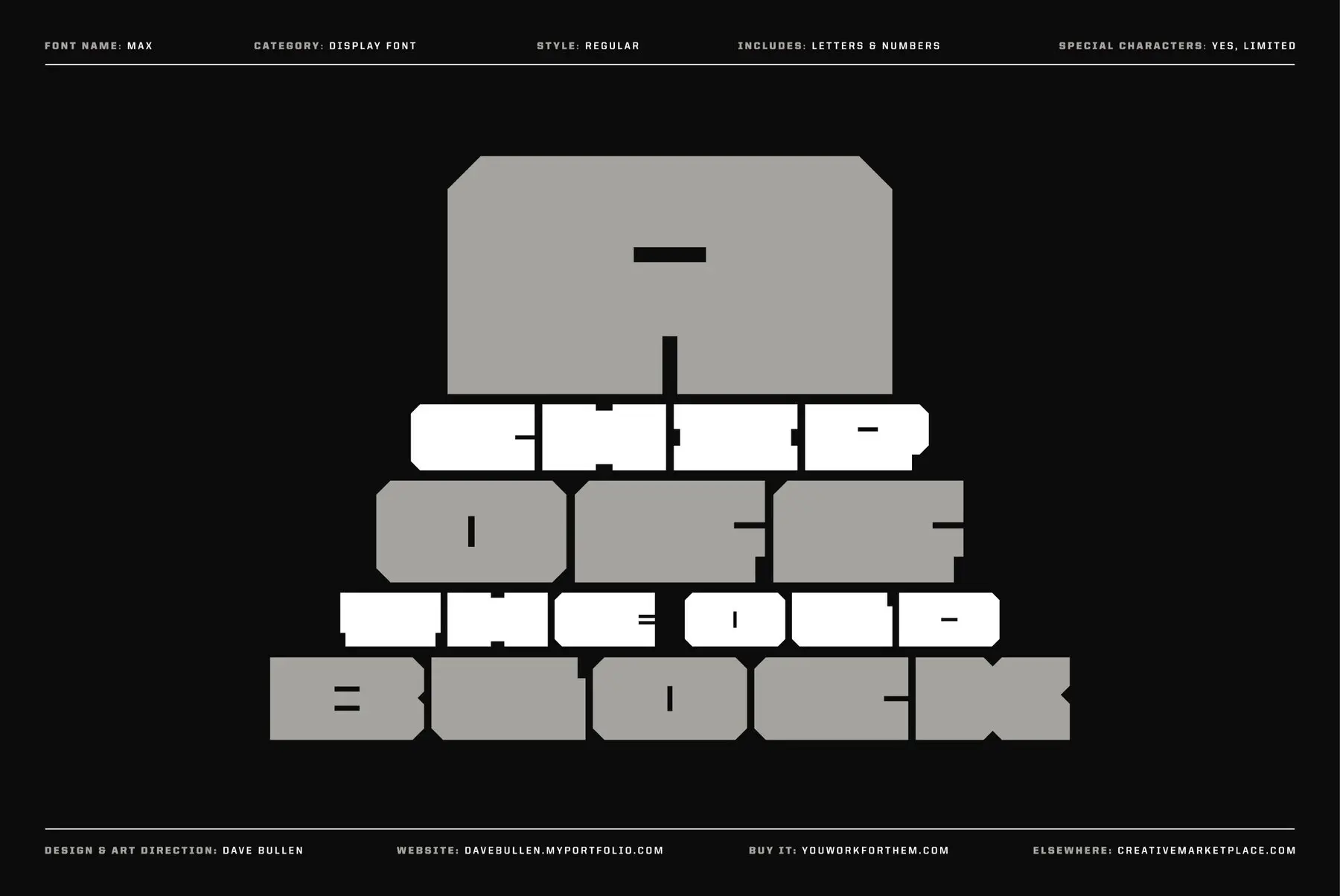 MAX Font - YouWorkForThem