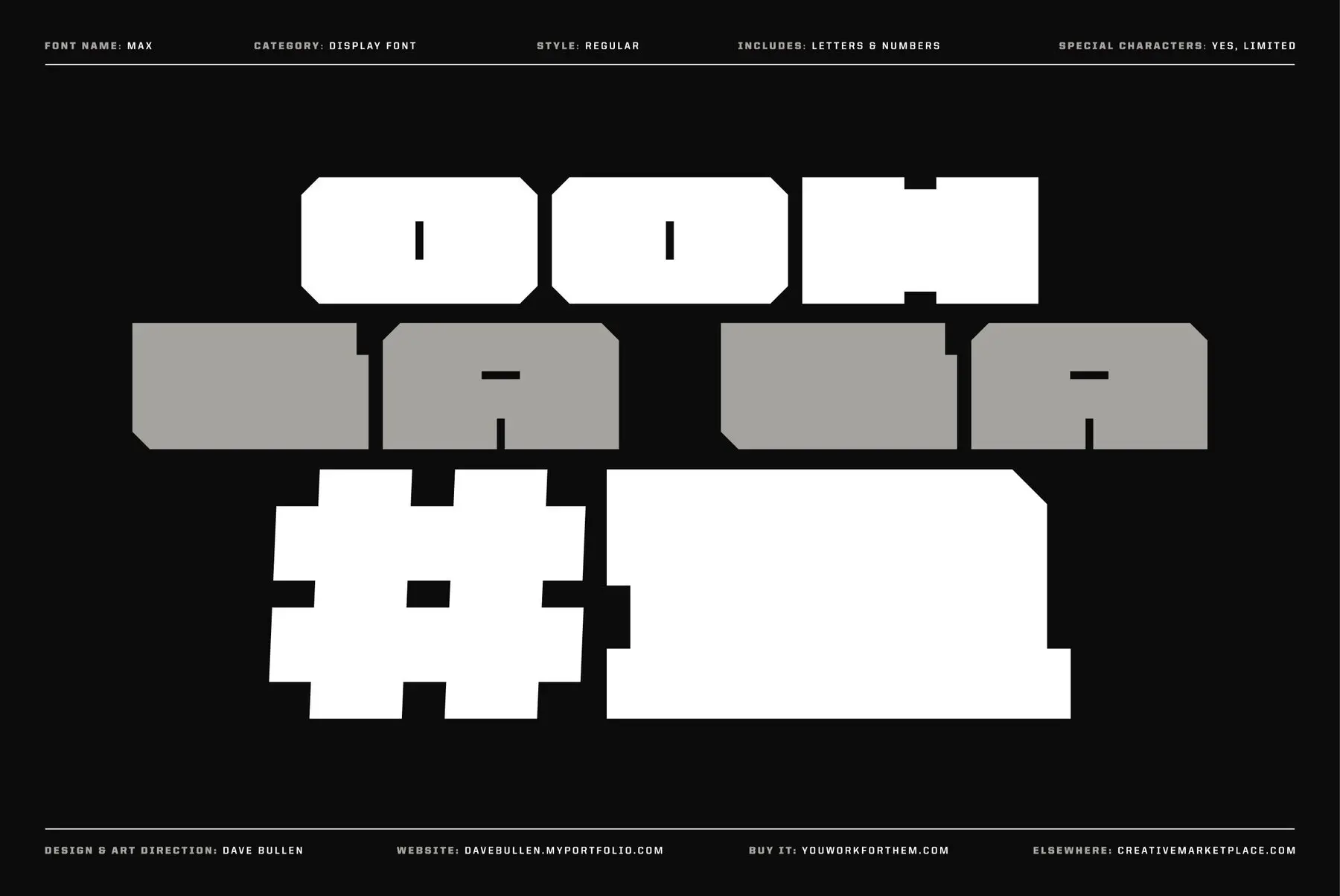 MAX Font - YouWorkForThem