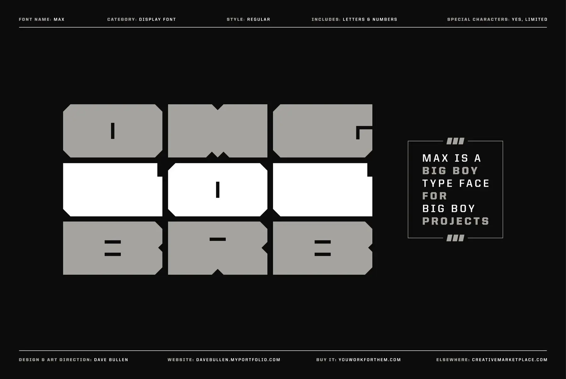 MAX Font - YouWorkForThem