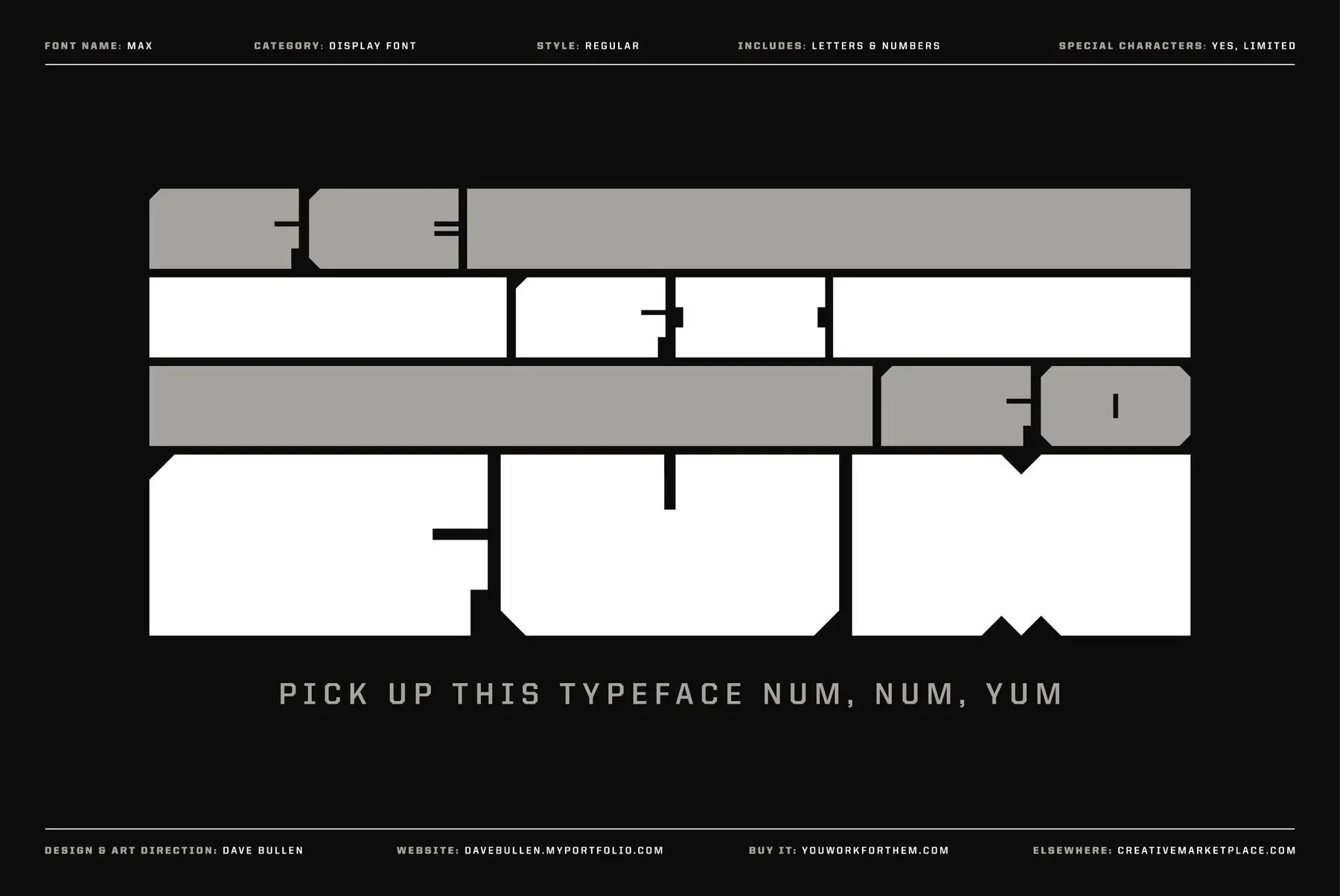 MAX Font - YouWorkForThem