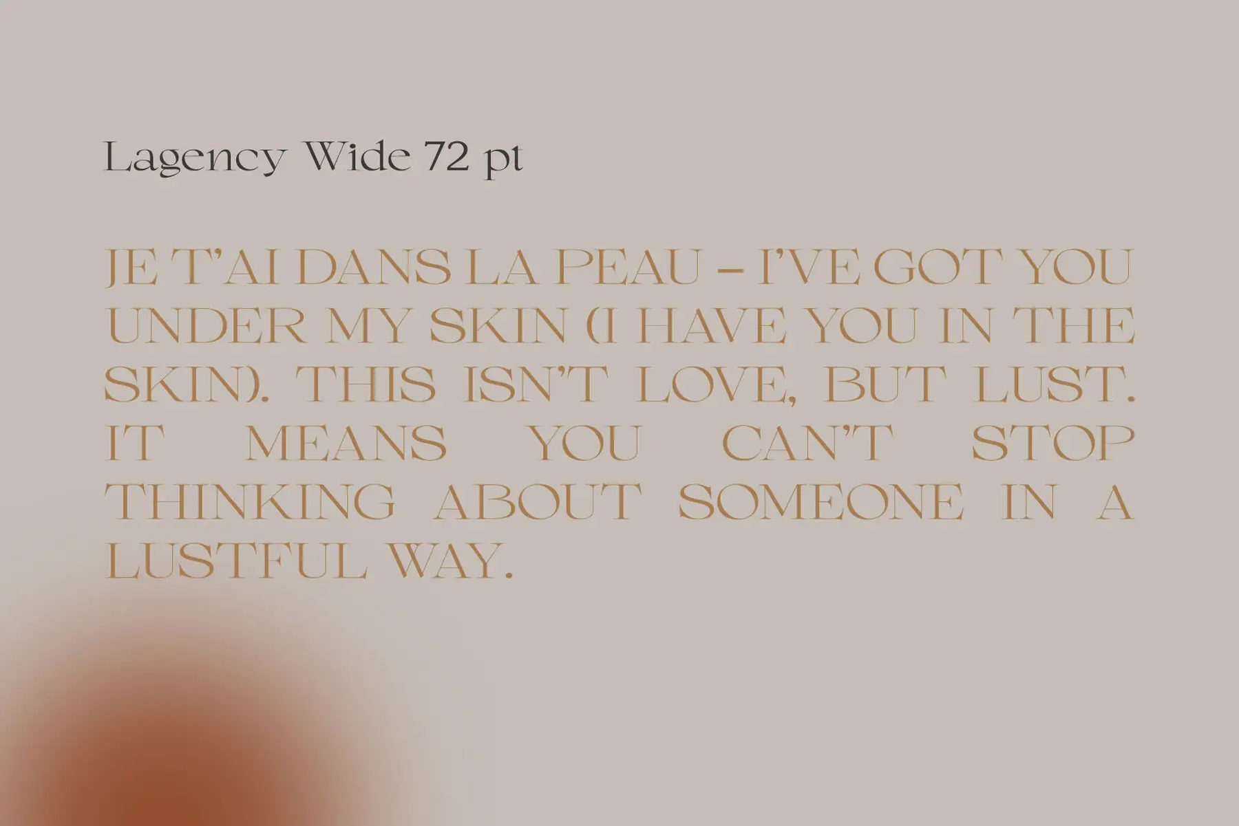Lagency Font - YouWorkForThem