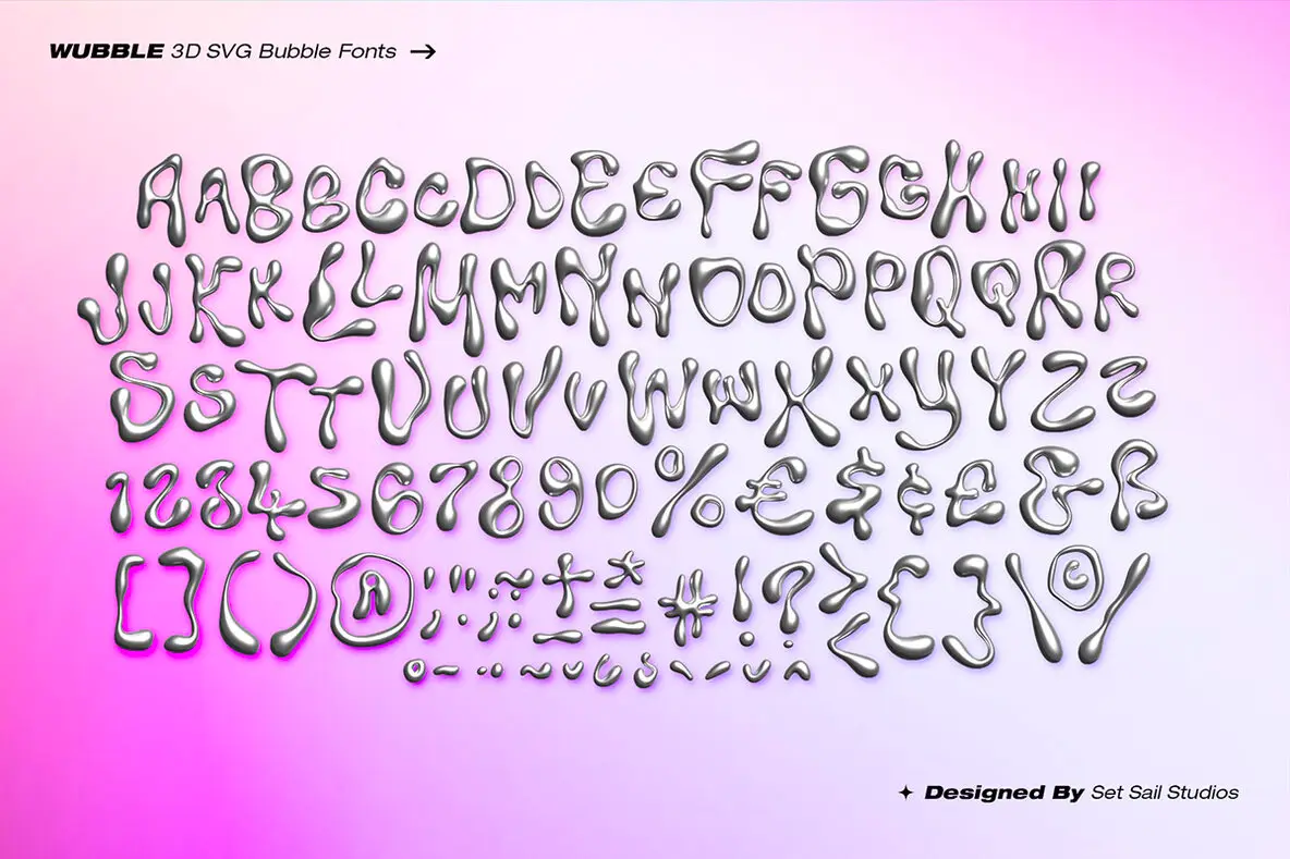 Wubble SVG and Letterset Font - YouWorkForThem