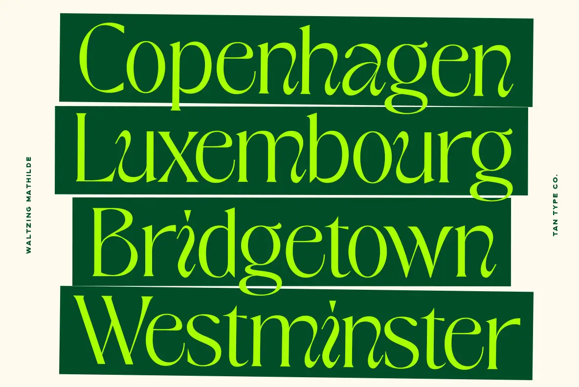 TAN Waltzing Mathilde Font - YouWorkForThem