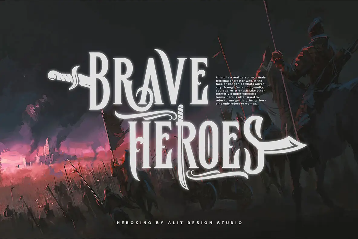 The Hero King Font - FontPath