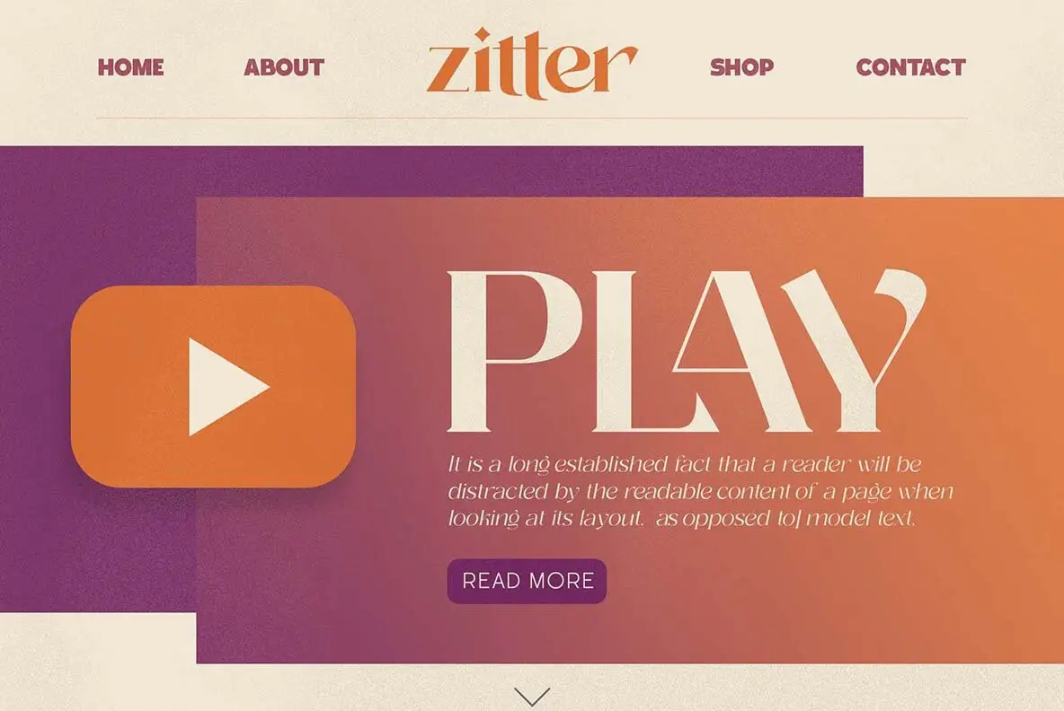 Zitter Font - YouWorkForThem