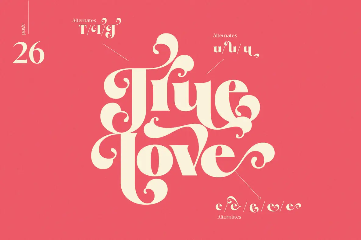 True Rose Font - YouWorkForThem