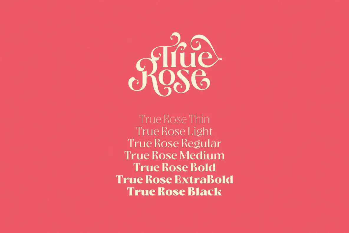True Rose Font - YouWorkForThem
