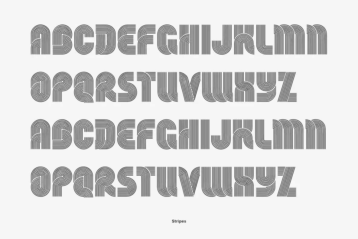 Stripes Font - YouWorkForThem