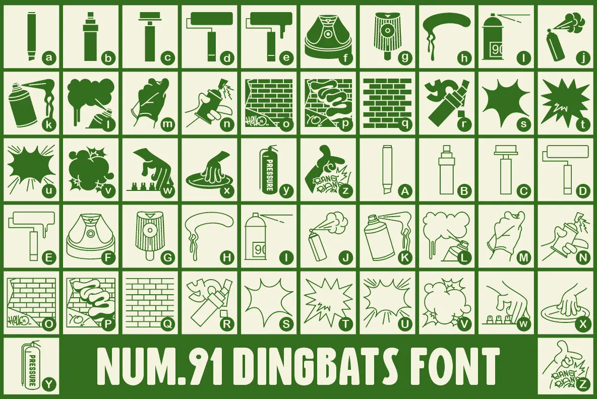 Num.91 Font - YouWorkForThem