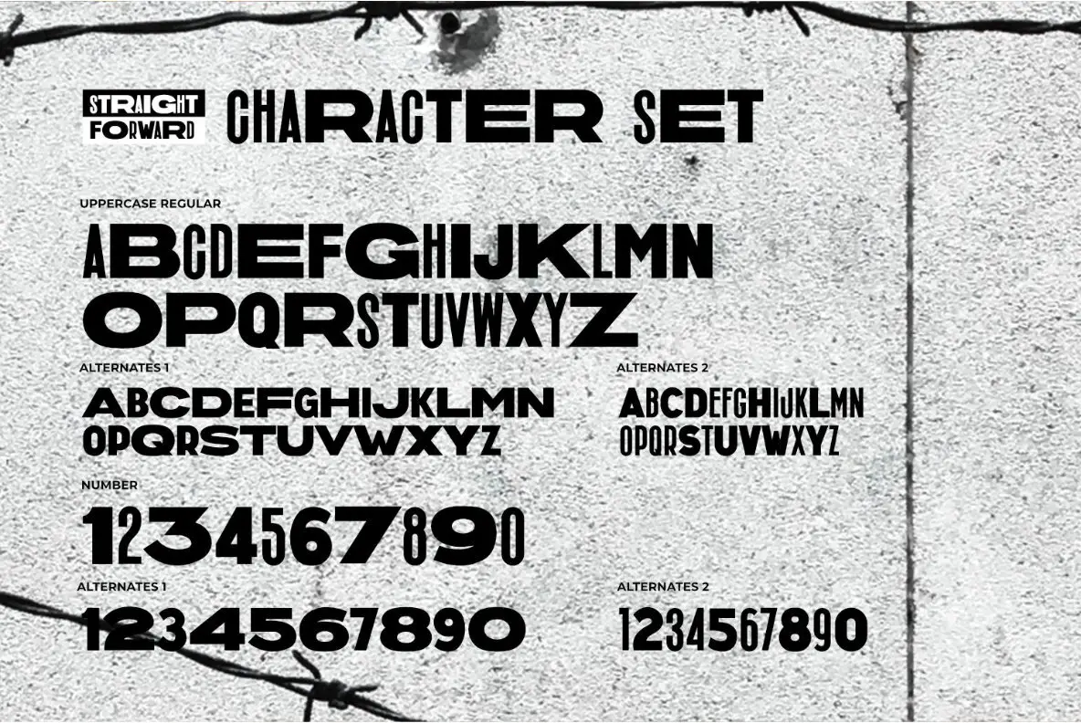 Straight Forward Font - FontPath