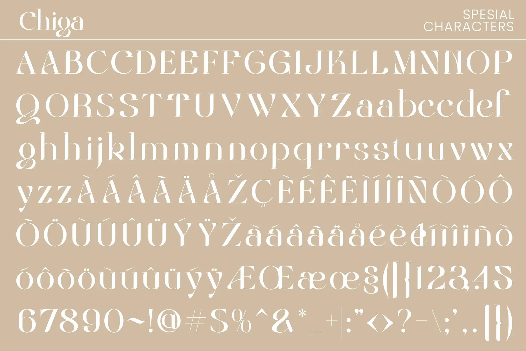 Chiga Font - YouWorkForThem