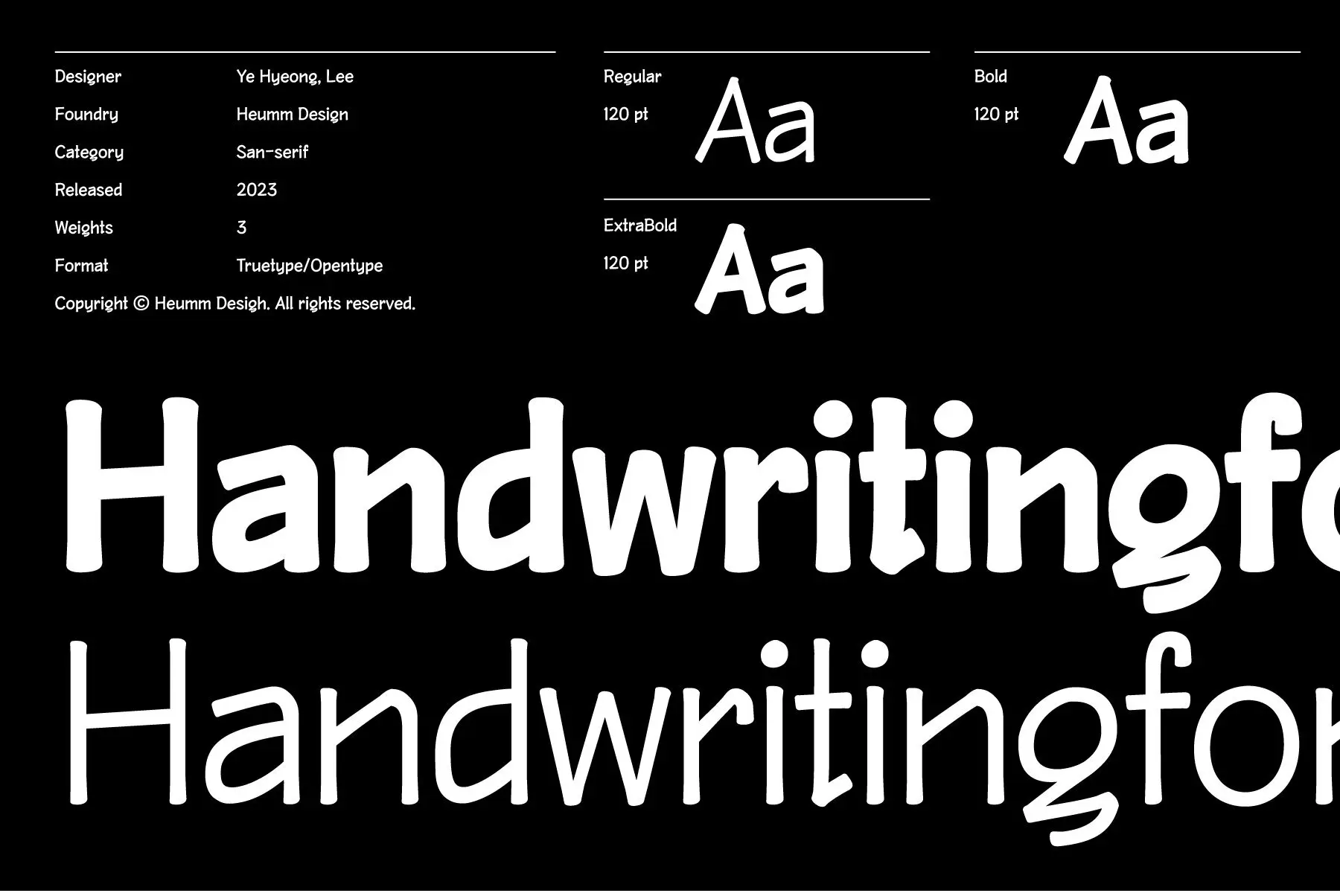 HU Handwrite Font - FontPath