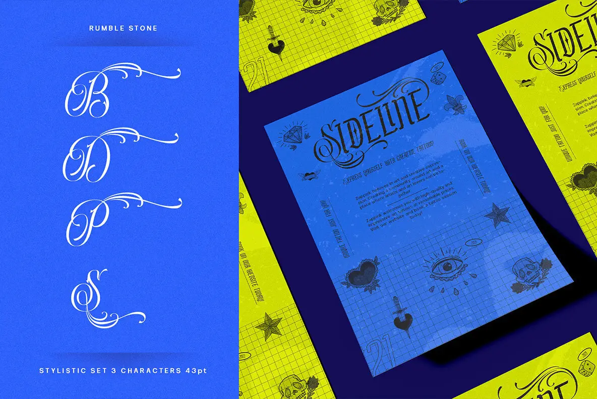 Rumble Stone Font - YouWorkForThem