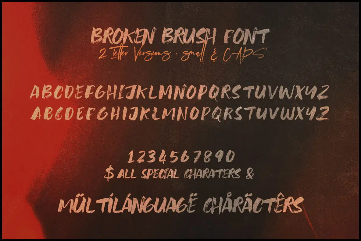 Broken Bold Brush Font - YouWorkForThem