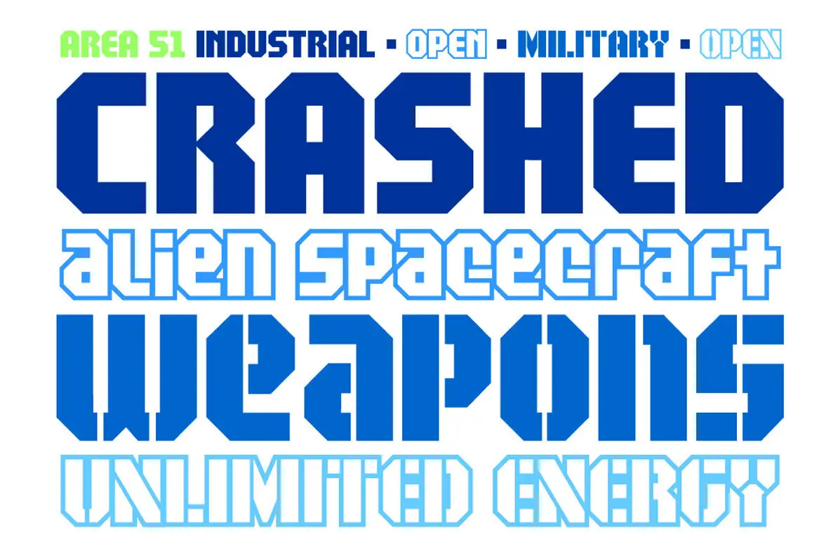 Area 51 Font - YouWorkForThem