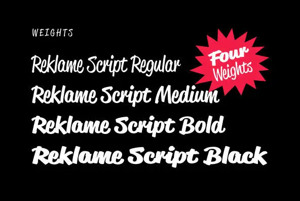 Reklame Script Font - FontPath