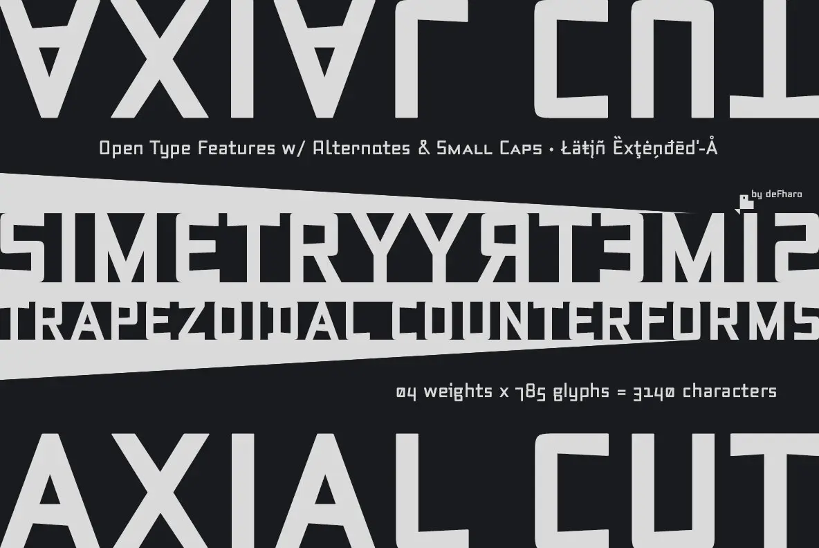 Axial Cut Font - YouWorkForThem