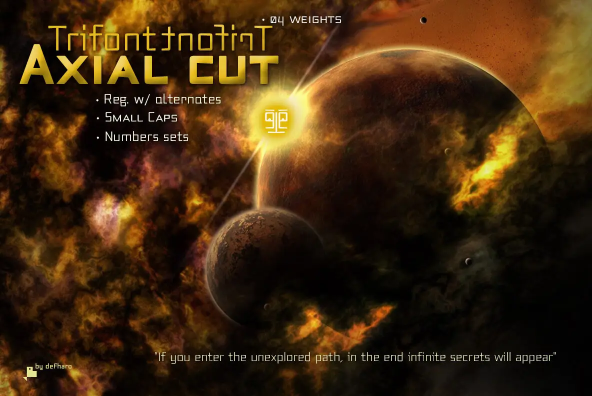 Axial Cut Font - YouWorkForThem