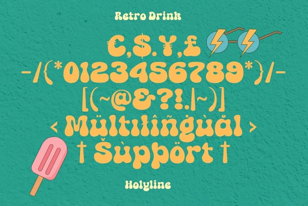 Retro Drink Font - YouWorkForThem