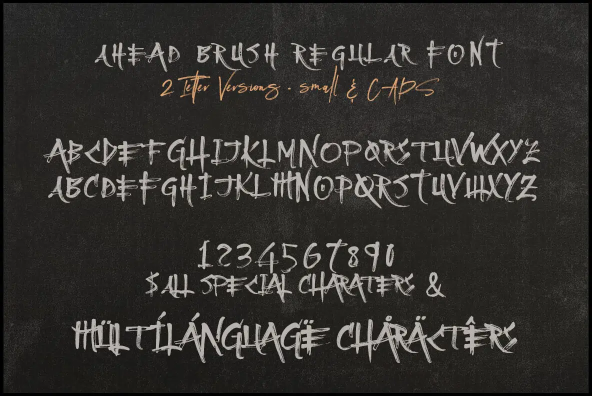 Ahead Brush SVG Font - FontPath