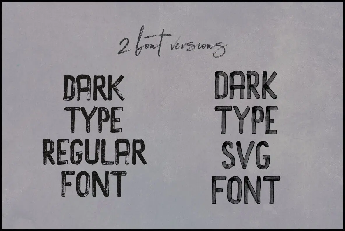 Dark Type Brush SVG Font - YouWorkForThem