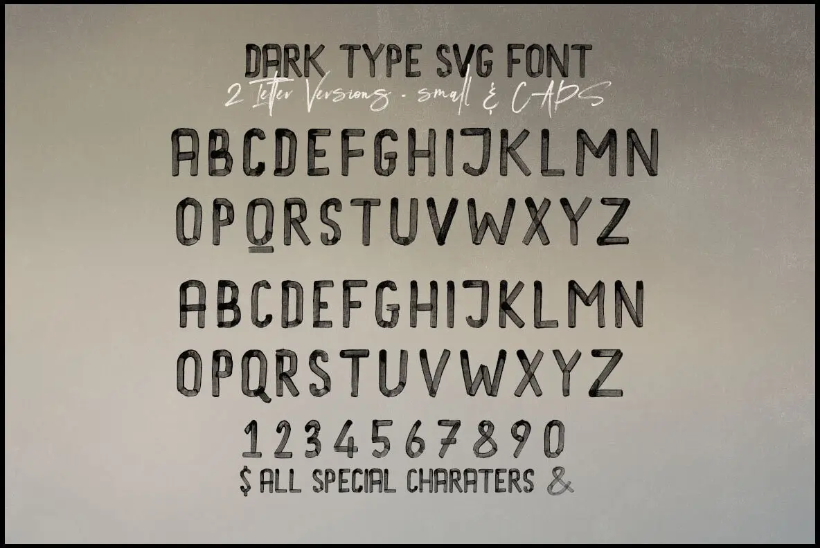 Dark Type Brush SVG Font - YouWorkForThem