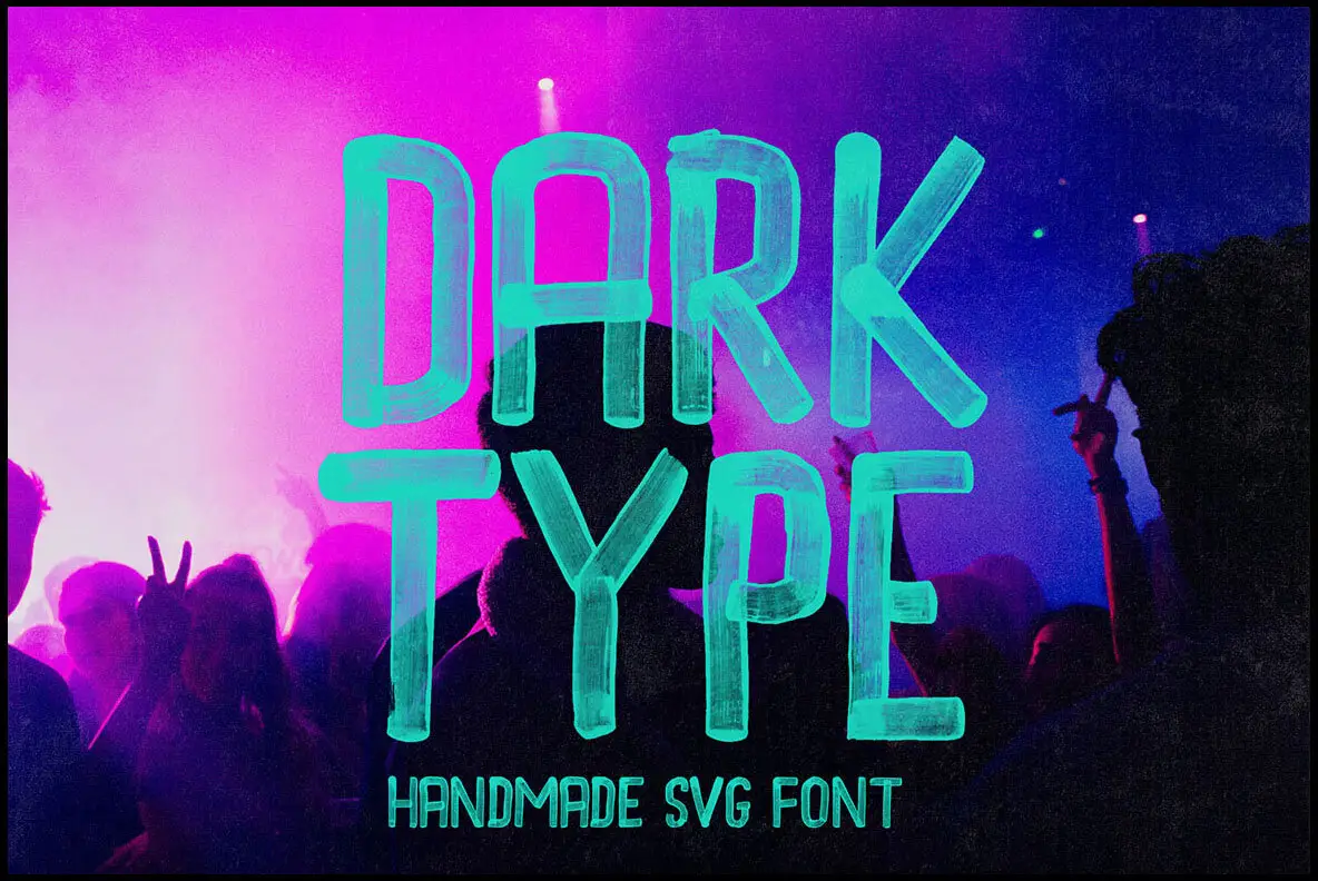 Dark Type Brush SVG Font - FontPath