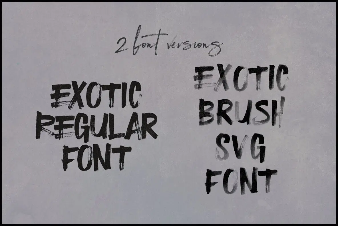 Exotic Brush SVG Font - YouWorkForThem