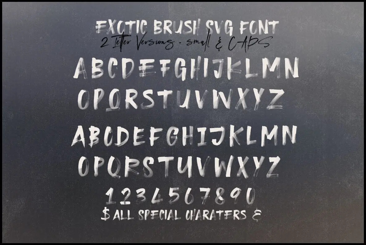Exotic Brush SVG Font - YouWorkForThem