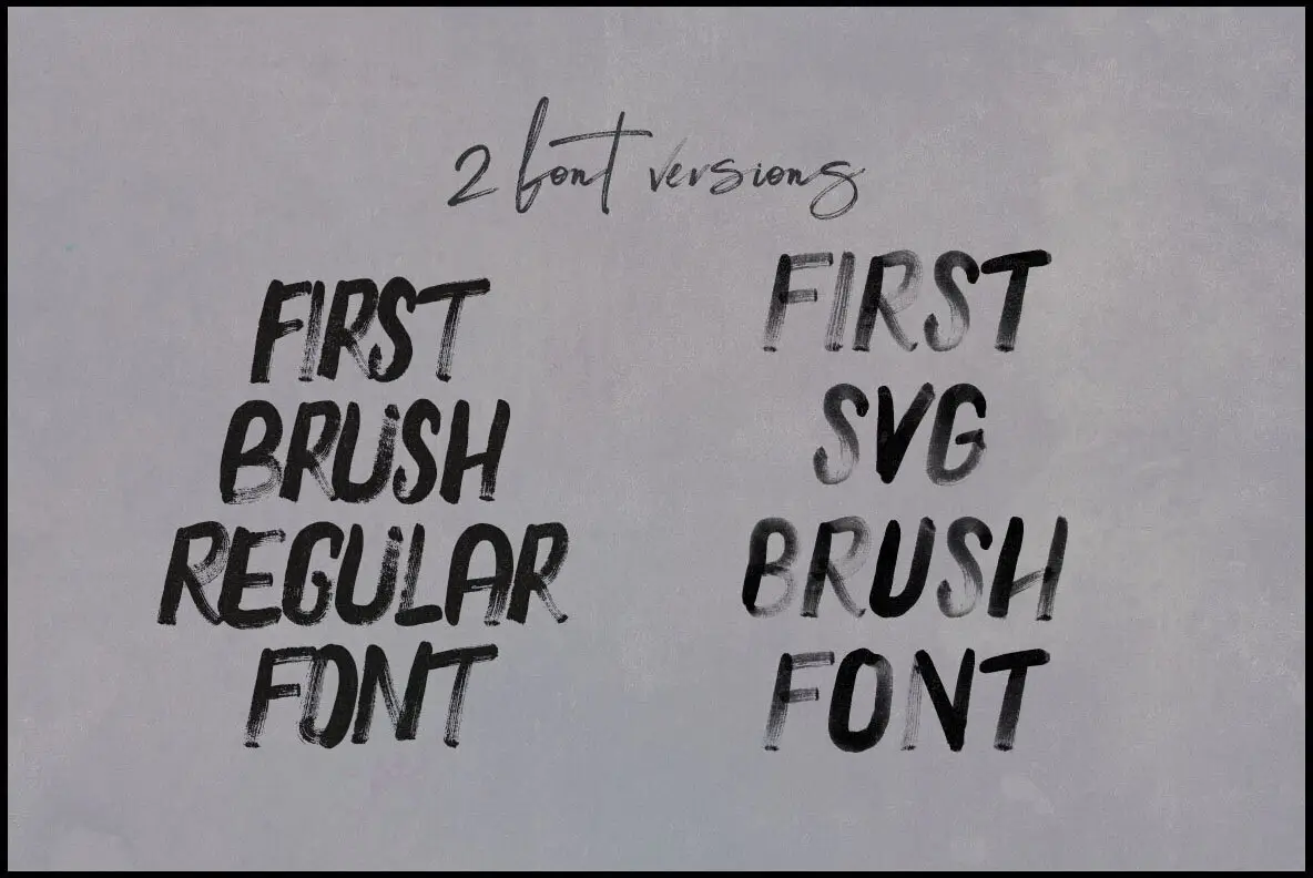 First Brush SVG Font - YouWorkForThem