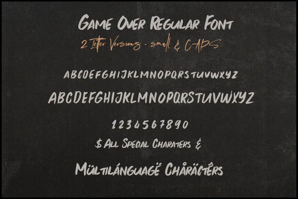 Game Over Brush SVG Font - YouWorkForThem