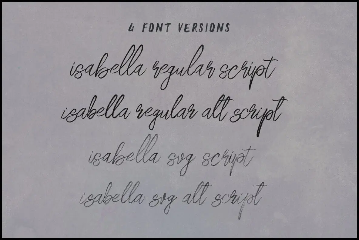 Isabella SVG Font - YouWorkForThem