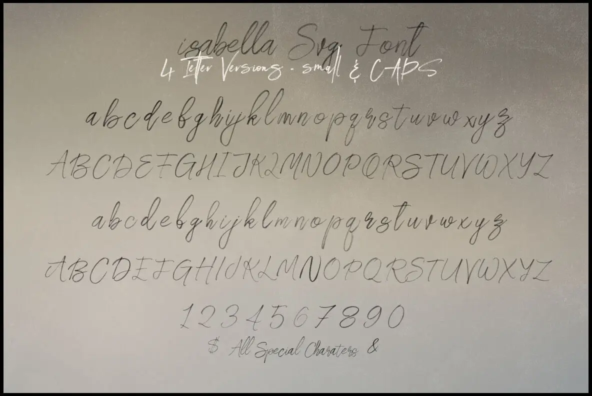 Isabella SVG Font - YouWorkForThem