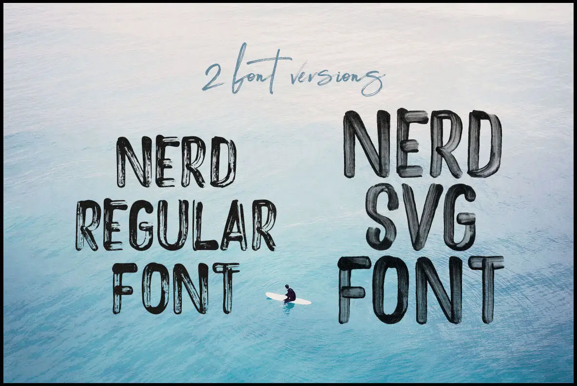 Nerd SVG Brush Font - FontPath