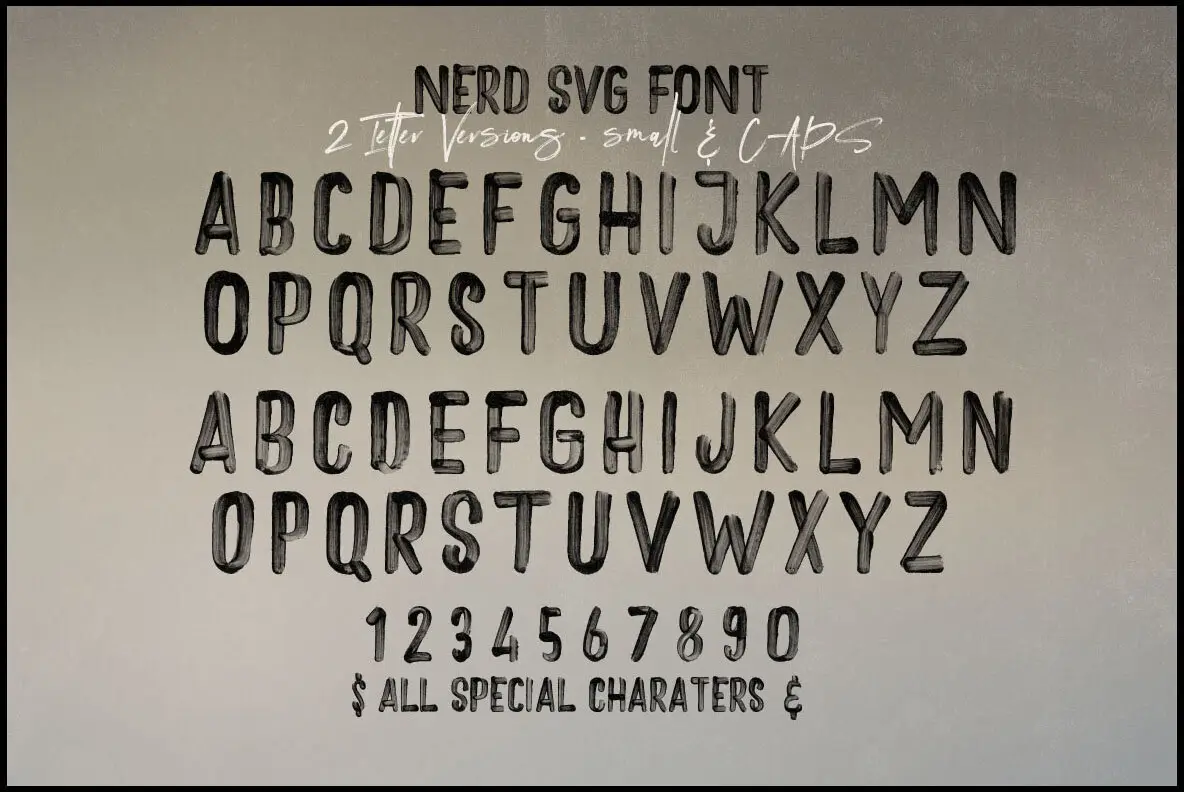 Nerd SVG Brush Font - YouWorkForThem