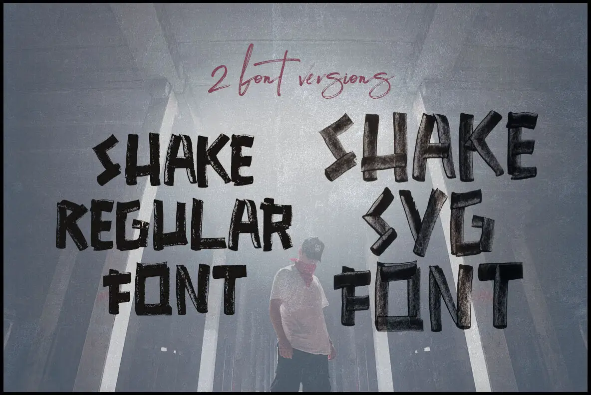 Shake Brush SVG Font - YouWorkForThem