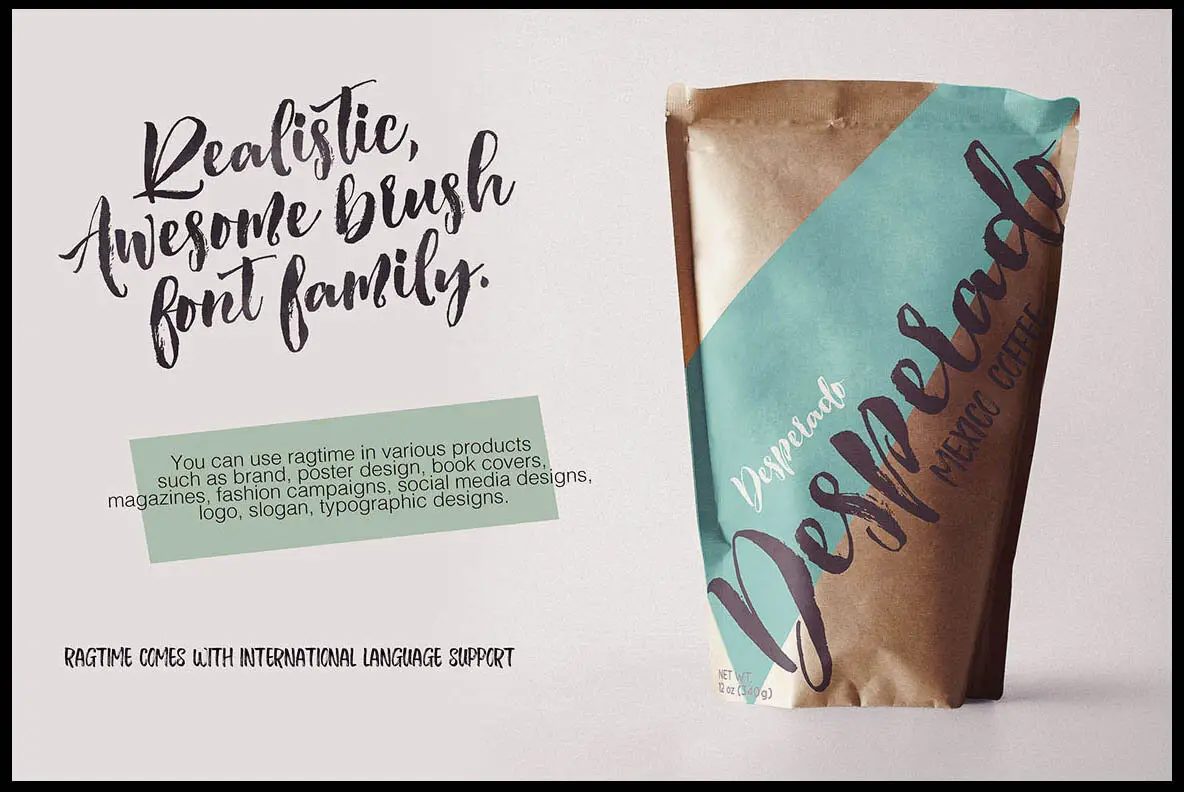 Ragtime Brush Font Duo Font - FontPath