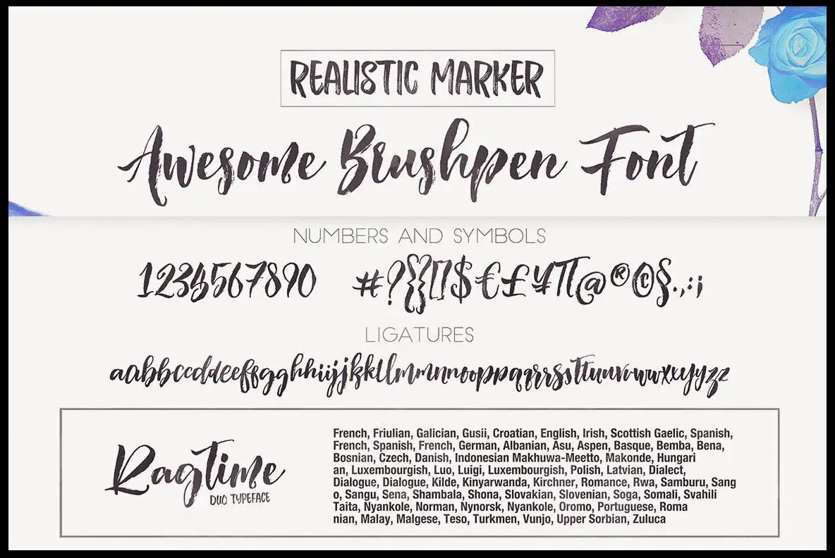 Ragtime Brush Font Duo - YouWorkForThem