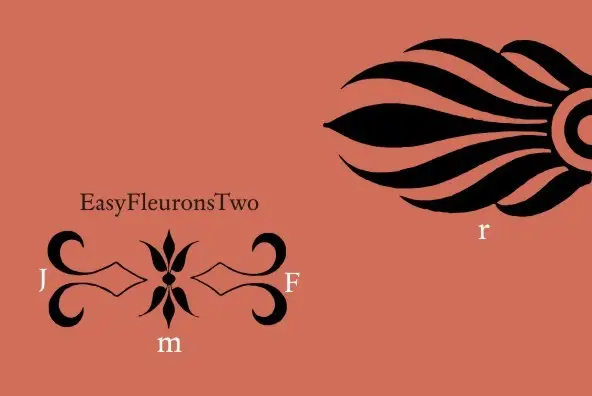 Easy Fleurons Two Font - YouWorkForThem