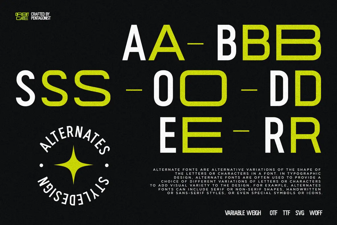 Orbit Gate Font - YouWorkForThem