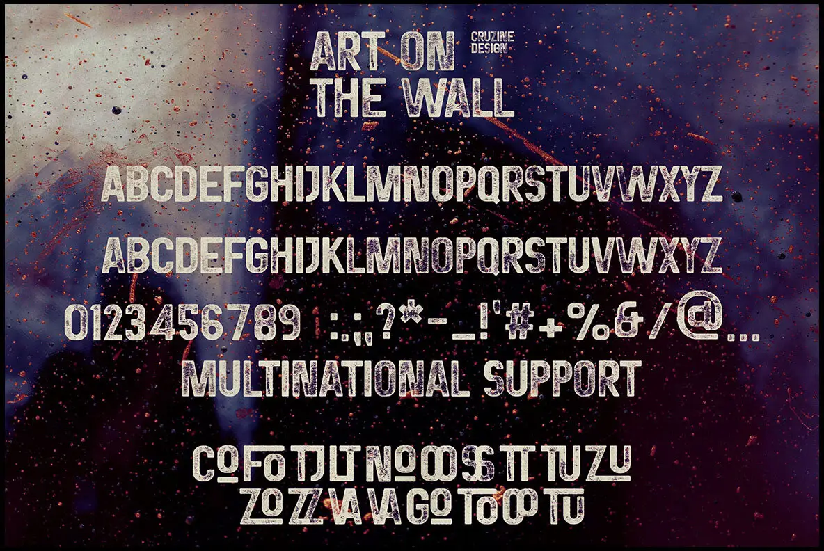 Art on the wall Font - YouWorkForThem