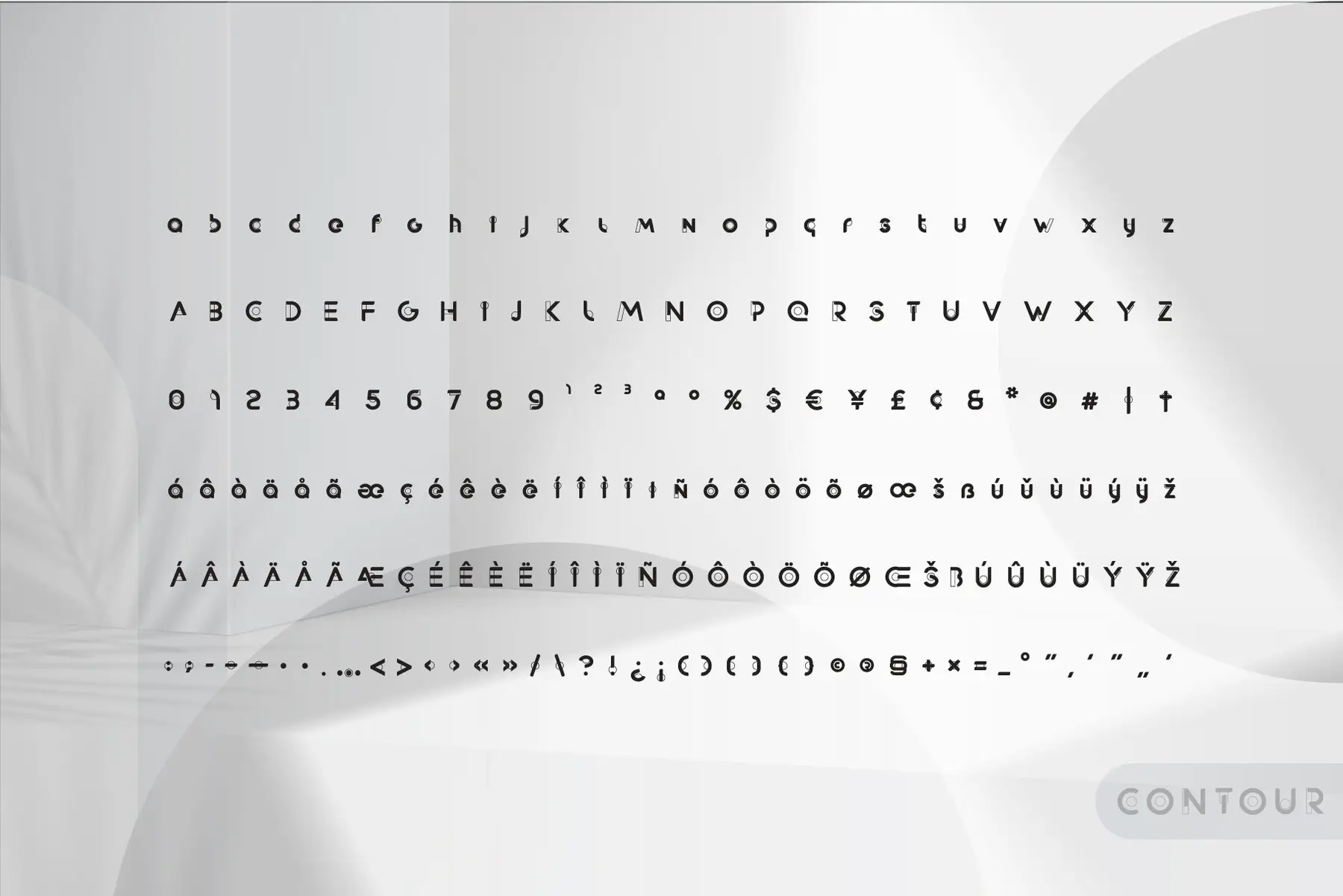 Contour Font - YouWorkForThem