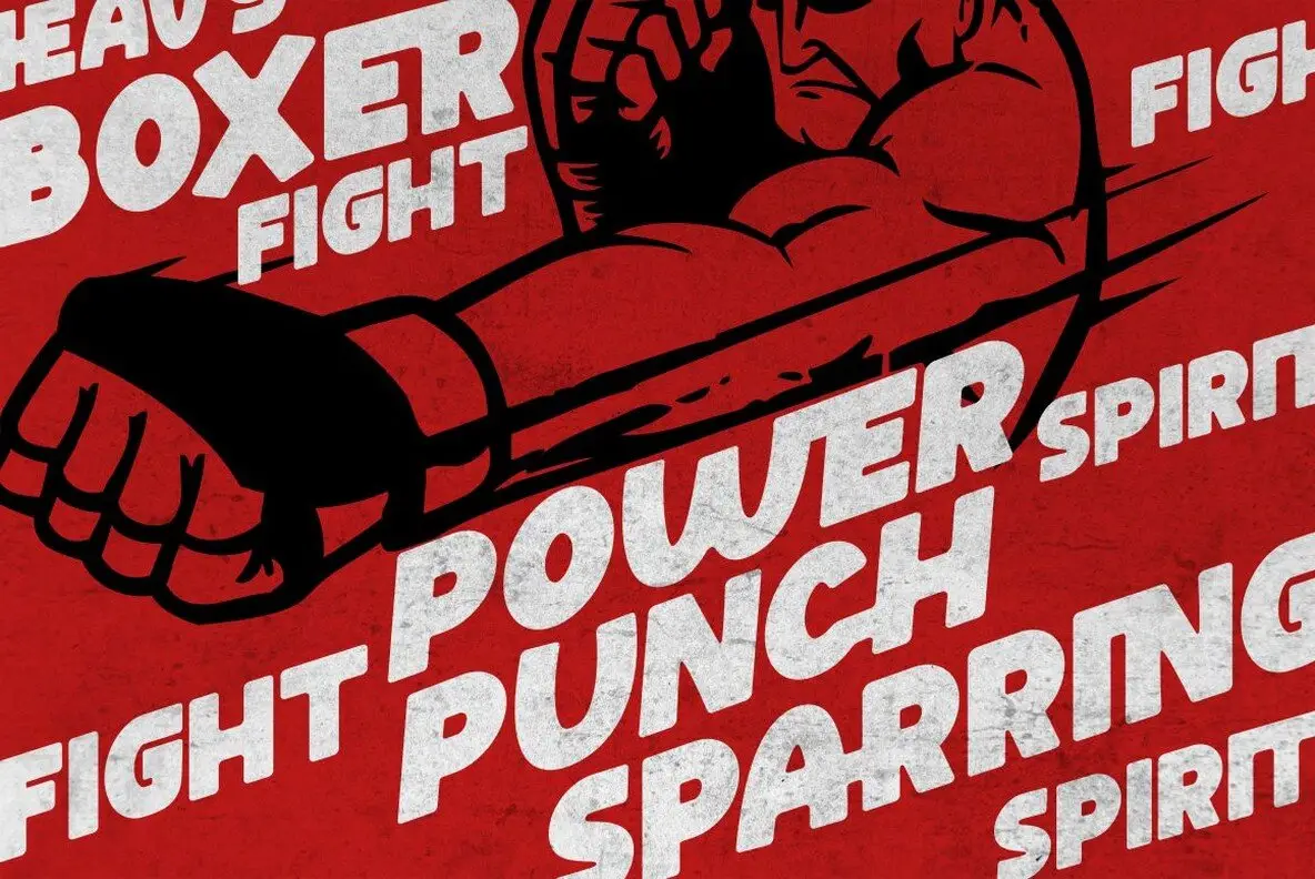 Boxer Punch Font - YouWorkForThem